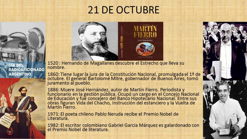 EFEMERIDES 21 DE OCTUBRE – FUNDACIÓN Dr. ANTONIO NORES
